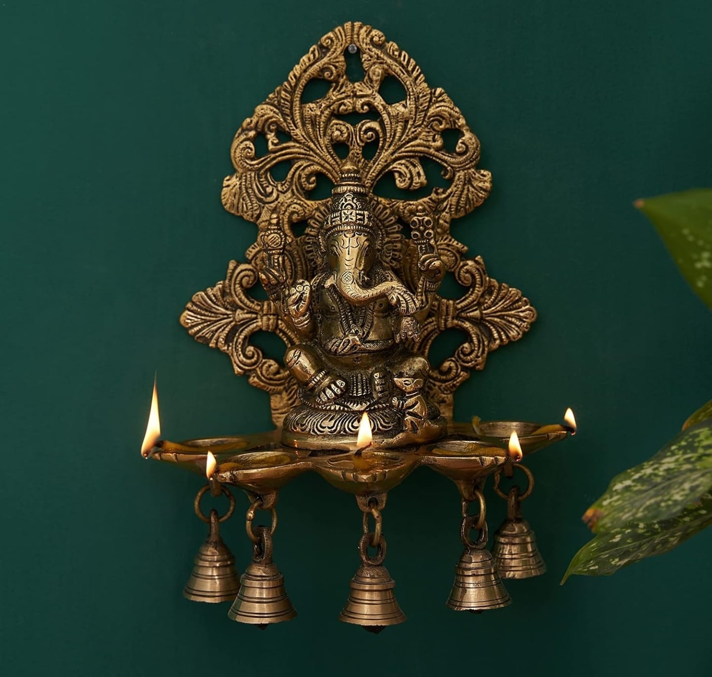 Ganesha Deepam wall hanging - Na Dhukan - Pure Desi Market